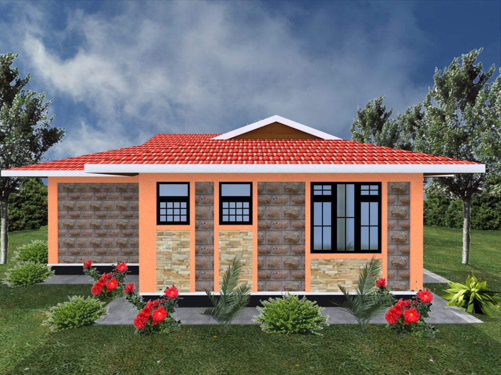 Simple 2 Bedroom House Plan Design | HPD Consult